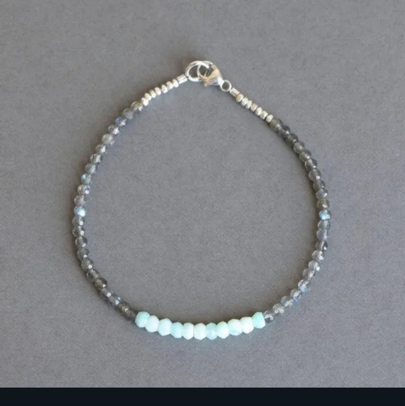 Jewelry | New Gorgeous Labradorite And Peruvian Opal Bracelet With ...